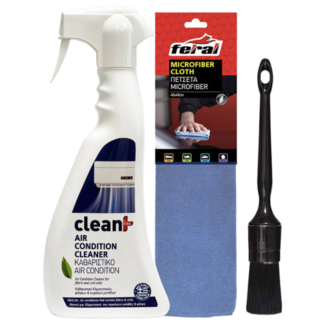 Φροντίδα : Σετ Καθαρισμού A/C Clean+ By Feral 3 Τεμάχια